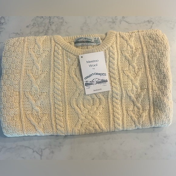 Aran Crafts | Sweaters | New Aran Crafts Sweater Ireland Made Cable Xl ...